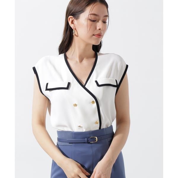 ピンキー＆ダイアン（PINKY&DIANNE）/パイピングダブルブラウス