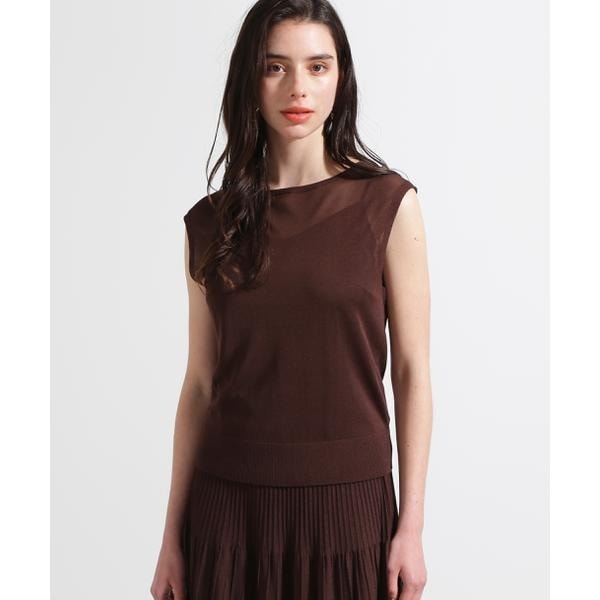 ピンキー＆ダイアン（PINKY&DIANNE）/◆ボートネックシアーニットプルオーバー