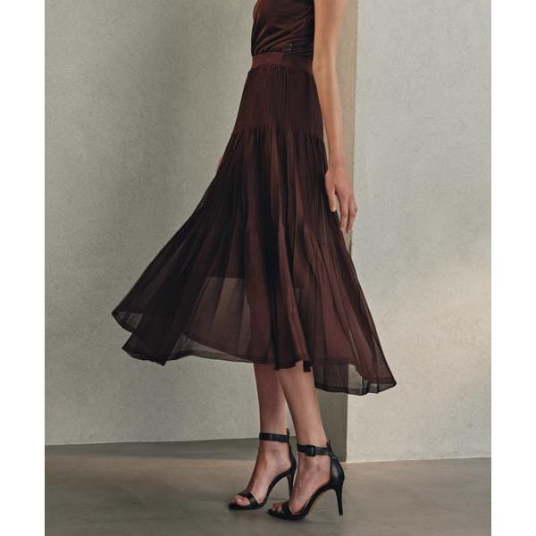 ピンキー＆ダイアン（PINKY&DIANNE）/◆シアープリーツニットフレアースカート