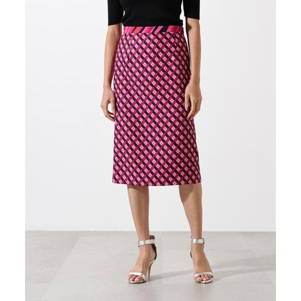 ピンキー＆ダイアン（PINKY&DIANNE）/ジオメトリックプリントコンビタイトスカート