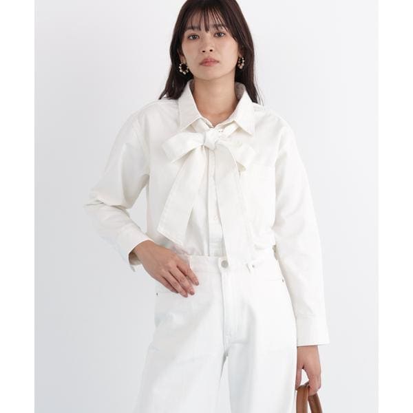 ピンキー＆ダイアン（PINKY&DIANNE）/ネックリボンデニムシャツ