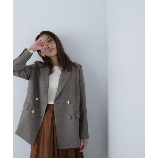 ナチュラルビューティーベーシック（NATURAL BEAUTY BASIC）/ダブルブレストボクシージャケット　24AW