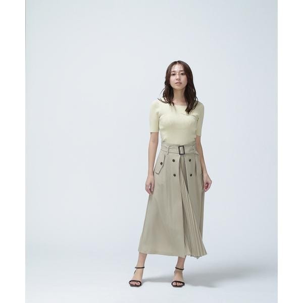 ナチュラルビューティーベーシック（NATURAL BEAUTY BASIC）/トレンチディテールフレアスカート