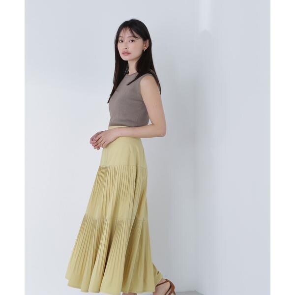 ナチュラルビューティーベーシック（NATURAL BEAUTY BASIC）/切替プリーツスカート