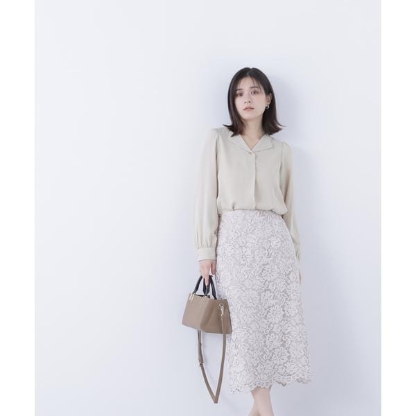 ナチュラルビューティーベーシック（NATURAL BEAUTY BASIC）/モールレースナロースカート