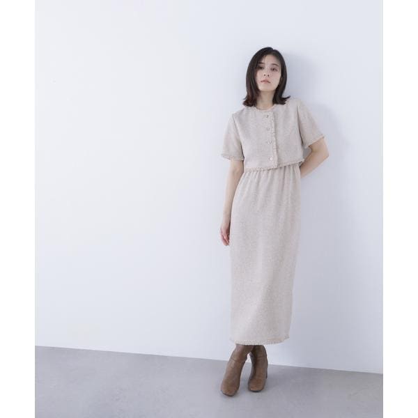 ナチュラルビューティーベーシック（NATURAL BEAUTY BASIC）/ツイードジャケット＆ナローワンピース