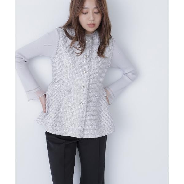 ナチュラルビューティーベーシック（NATURAL BEAUTY BASIC）/ツイードペプラムジレ