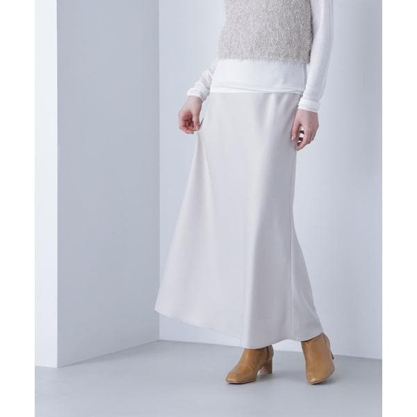 ナチュラルビューティーベーシック（NATURAL BEAUTY BASIC）/バイアスサテンナロースカート