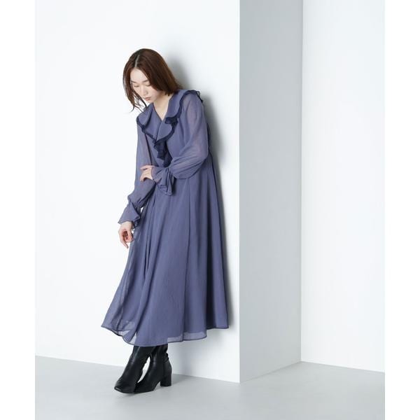 ナチュラルビューティーベーシック（NATURAL BEAUTY BASIC）/ラッフルフリルワンピース
