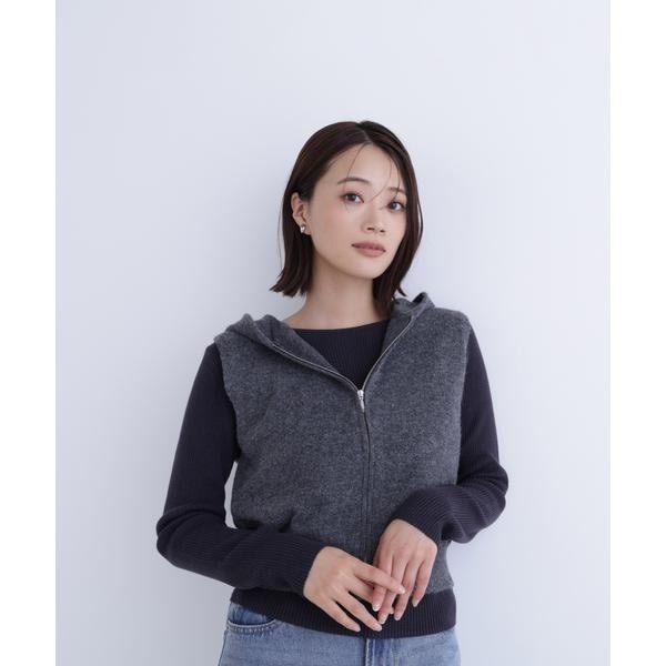 ナチュラルビューティーベーシック（NATURAL BEAUTY BASIC）/フーディーベスト＆リブニット