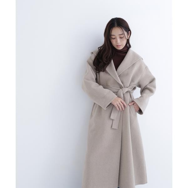 ナチュラルビューティーベーシック（NATURAL BEAUTY BASIC）/フーデッドロングコート