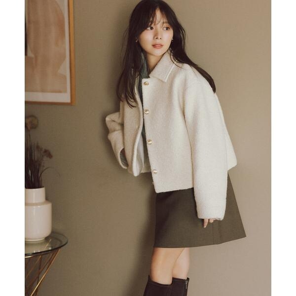 ナチュラルビューティーベーシック（NATURAL BEAUTY BASIC）/ステンカラーショートブルゾン