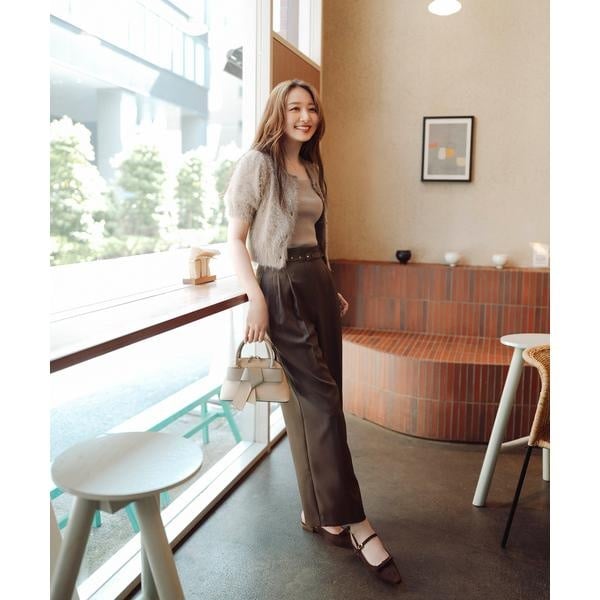 ナチュラルビューティーベーシック（NATURAL BEAUTY BASIC）/くびれ仕込みベルテッドパンツ