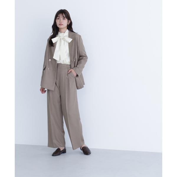 ナチュラルビューティーベーシック（NATURAL BEAUTY BASIC）/＜骨格ナチュラル＞ツイーディータックワイドパンツ