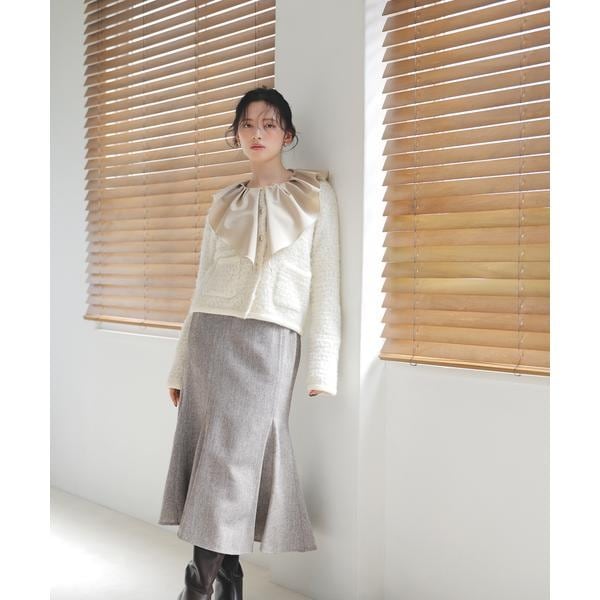 ナチュラルビューティーベーシック（NATURAL BEAUTY BASIC）/ツイーディーベルテッドマーメイドスカート