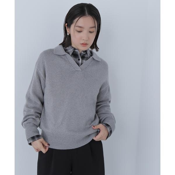 ナチュラルビューティーベーシック（NATURAL BEAUTY BASIC）/スキッパーポロニット