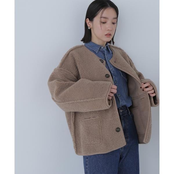 ナチュラルビューティーベーシック（NATURAL BEAUTY BASIC）/リバーシブルフェイクスウェードコート