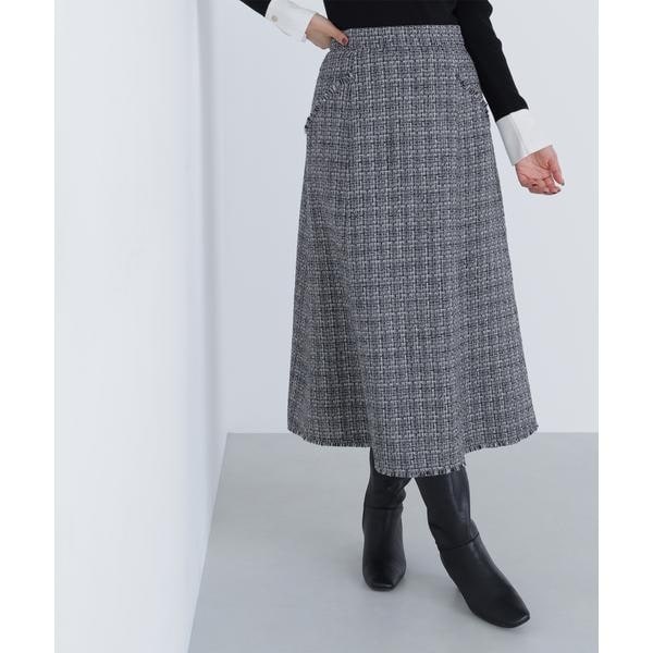 ナチュラルビューティーベーシック（NATURAL BEAUTY BASIC）/ツイードフレアスカート