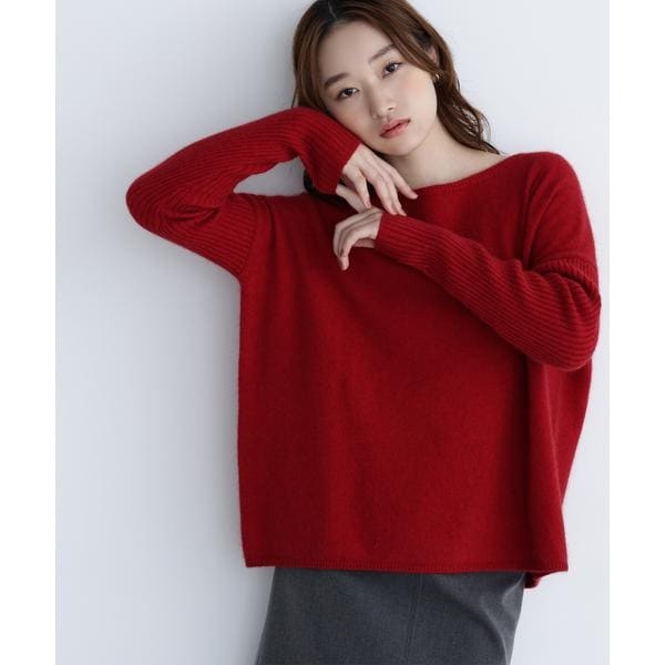 ナチュラルビューティーベーシック（NATURAL BEAUTY BASIC）/ウールブレンドヘアリーニット