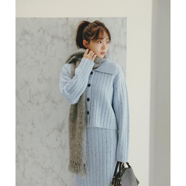 ナチュラルビューティーベーシック（NATURAL BEAUTY BASIC）/スパンコールラメニットセットアップ