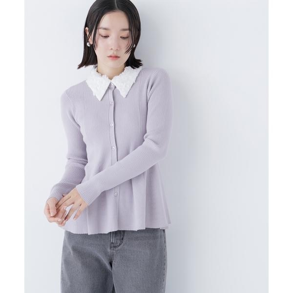 ナチュラルビューティーベーシック（NATURAL BEAUTY BASIC）/2wayカラーペプラムニット