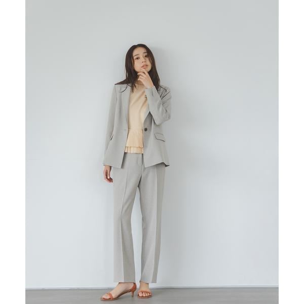 ナチュラルビューティーベーシック（NATURAL BEAUTY BASIC）/メランジシャークスキン SETUP ストレートパンツ