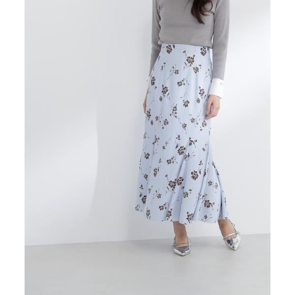 ナチュラルビューティーベーシック（NATURAL BEAUTY BASIC）/プリントヘム切替マーメイドスカート