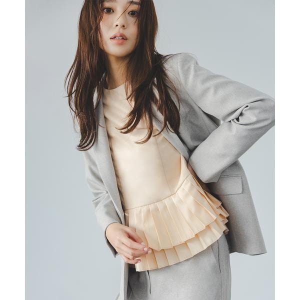 ナチュラルビューティーベーシック（NATURAL BEAUTY BASIC）/プリーツヘムブラウス