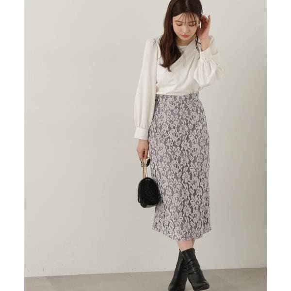 プロポーション ボディドレッシング（PROPORTION BODY DRESSING）/モールレースタイトスカート　24AW