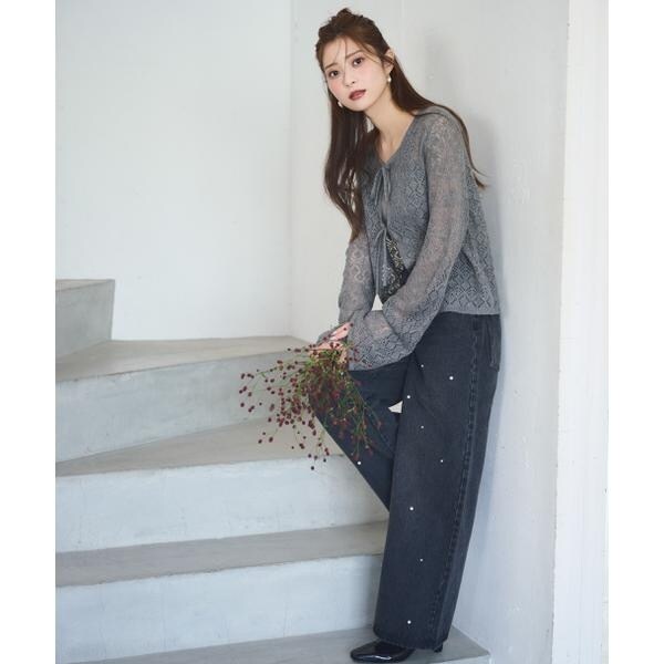 プロポーション ボディドレッシング（PROPORTION BODY DRESSING）/ビジューデニムパンツ　24AW