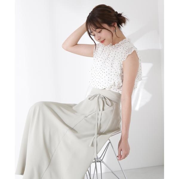 プロポーション ボディドレッシング（PROPORTION BODY DRESSING）/リボン付きロングフレアスカート