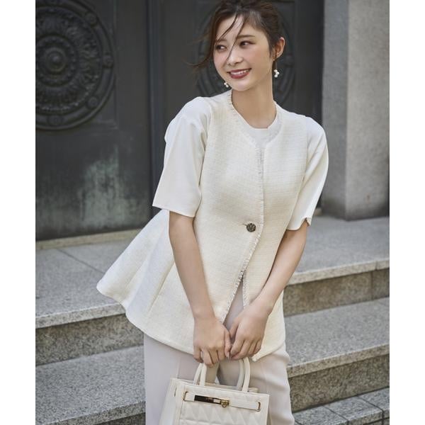 プロポーション ボディドレッシング（PROPORTION BODY DRESSING）/ニュアンス釦ツイードジレ 25AW