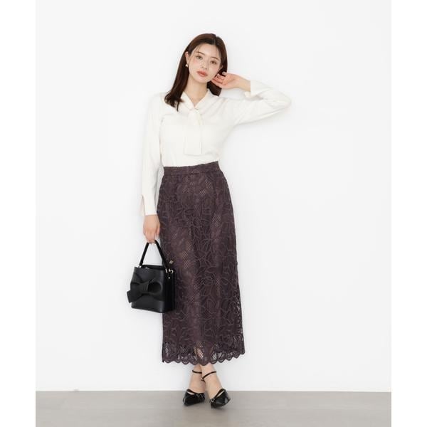 プロポーション ボディドレッシング（PROPORTION BODY DRESSING）/ケミカルレースナロースカート 25AW