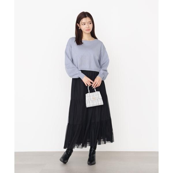 プロポーション ボディドレッシング（PROPORTION BODY DRESSING）/チュールティアードスカート