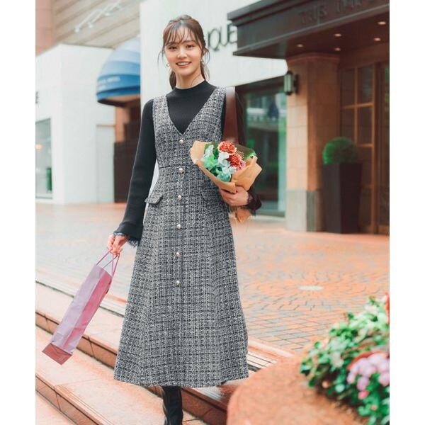 プロポーション ボディドレッシング（PROPORTION BODY DRESSING）/ミックスツイードロングジャンスカ  25AW