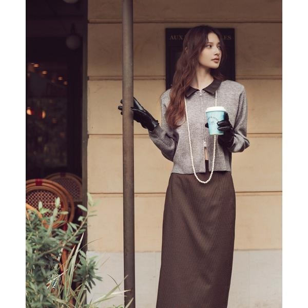 プロポーション ボディドレッシング（PROPORTION BODY DRESSING）/ギンガムナロータイトスカート 25AW