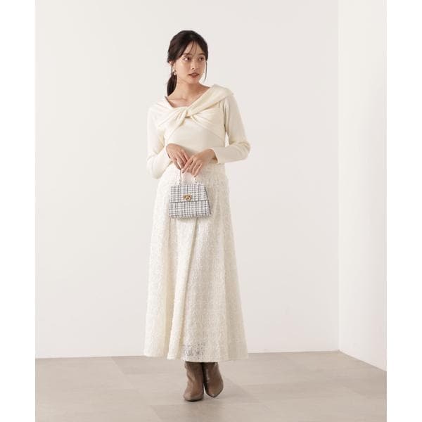 プロポーション ボディドレッシング（PROPORTION BODY DRESSING）/立体レースフレアスカート 25AW