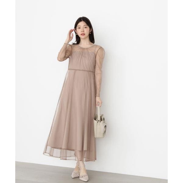 プロポーション ボディドレッシング（PROPORTION BODY DRESSING）/＜藤田みりあさんコラボ＞キャミ付きチュールワンピース 25AW