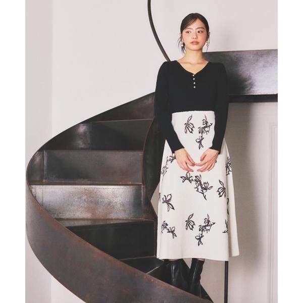 プロポーション ボディドレッシング（PROPORTION BODY DRESSING）/花柄ジャガードニットワンピース 25AW