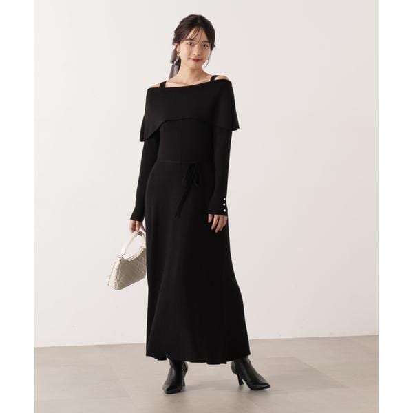 プロポーション ボディドレッシング（PROPORTION BODY DRESSING）/オフショルリブニットワンピース 25AW
