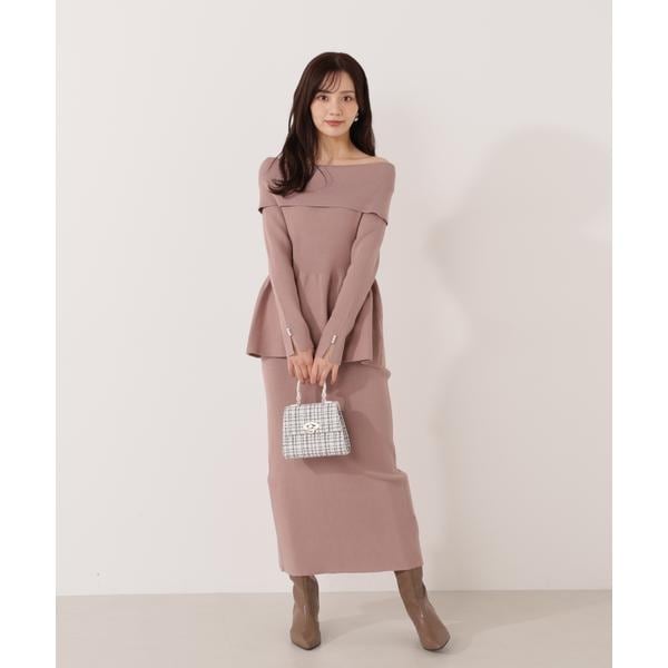 プロポーション ボディドレッシング（PROPORTION BODY DRESSING）/オフショルペプラムニットセット　25AW