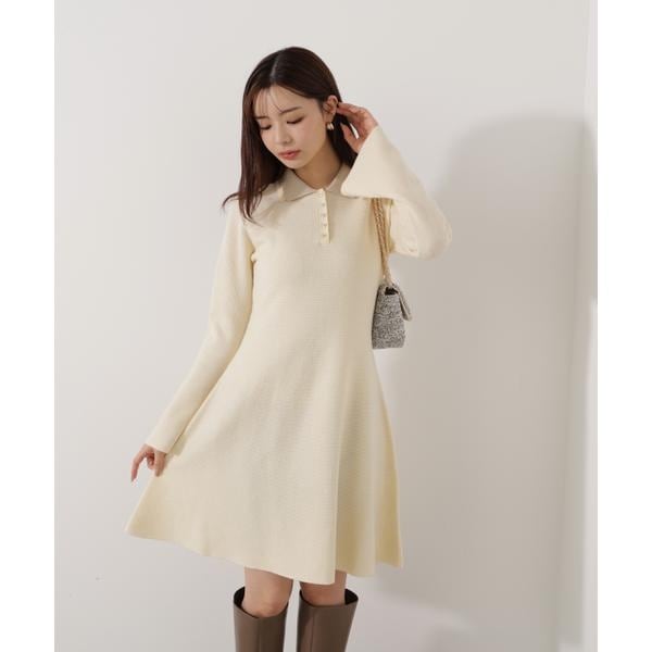 プロポーション ボディドレッシング（PROPORTION BODY DRESSING）/《EDIT COLOGNE》ポロミニニットワンピース