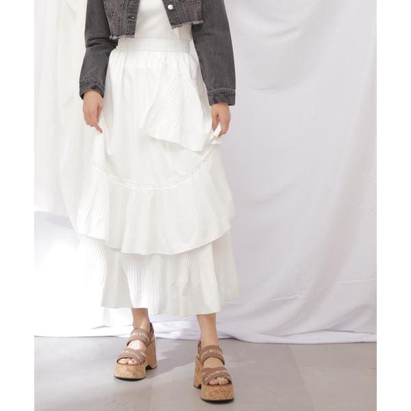 ジル バイ ジル スチュアート（JILL by JILL STUART）/◇ボリュームデザインプリーツティアードスカート