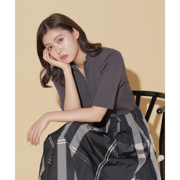 ジル バイ ジル スチュアート（JILL by JILL STUART）/ハーフジップニットドッキングワンピース