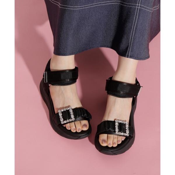 ジル バイ ジル スチュアート（JILL by JILL STUART）/ビジューヒールスポーツサンダル