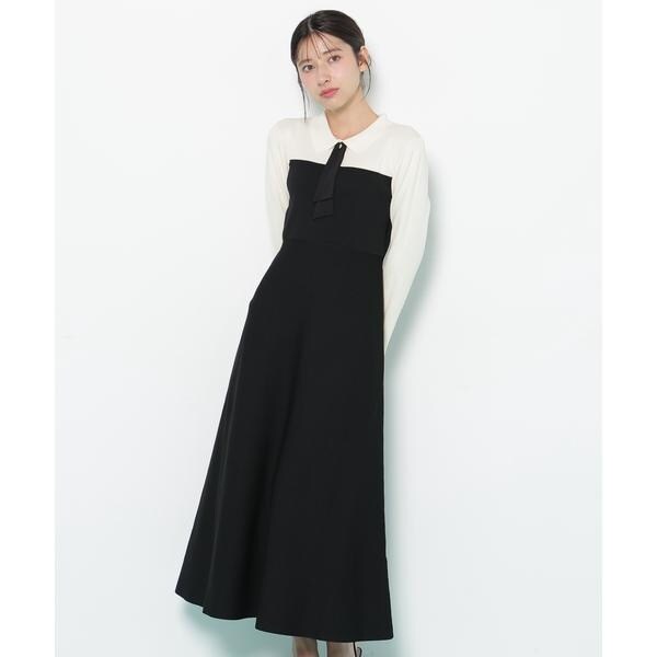 ジル バイ ジル スチュアート（JILL by JILL STUART）/2wayタイ付ソウバリフレアワンピース