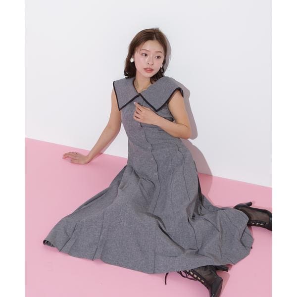 ジル バイ ジル スチュアート（JILL by JILL STUART）/ビッグカラーワンピース