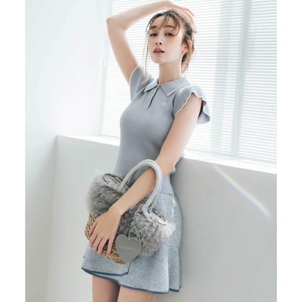 ジル バイ ジル スチュアート（JILL by JILL STUART）/パイピングラッフルミニスカート