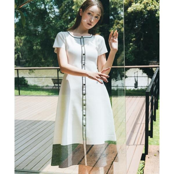 ジル バイ ジル スチュアート（JILL by JILL STUART）/半袖フレアニットワンピース