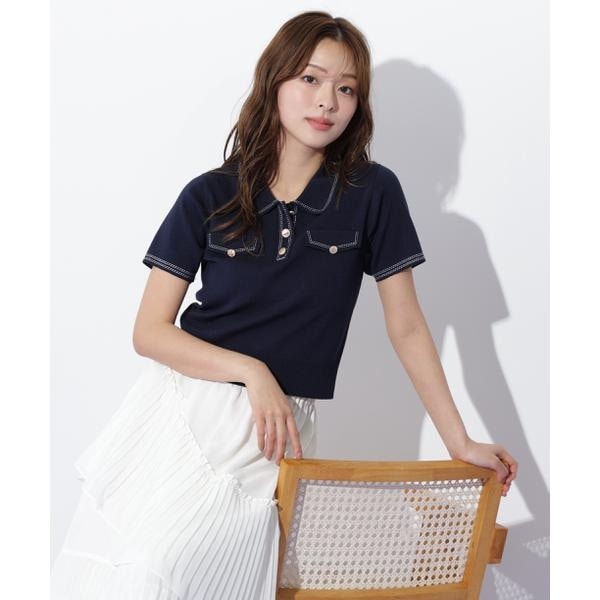 ジル バイ ジル スチュアート（JILL by JILL STUART）/ステッチポロニット